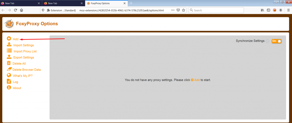How to use FoxyProxy - HydraProxy