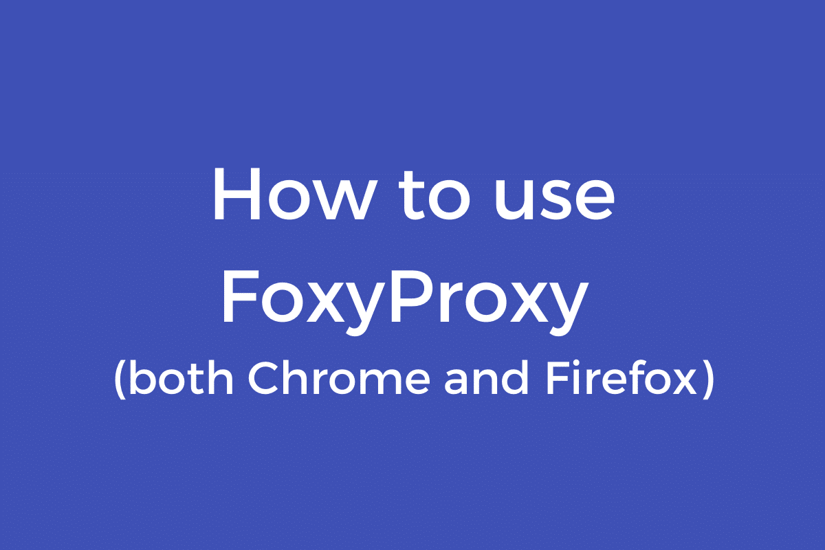 How to use FoxyProxy - HydraProxy