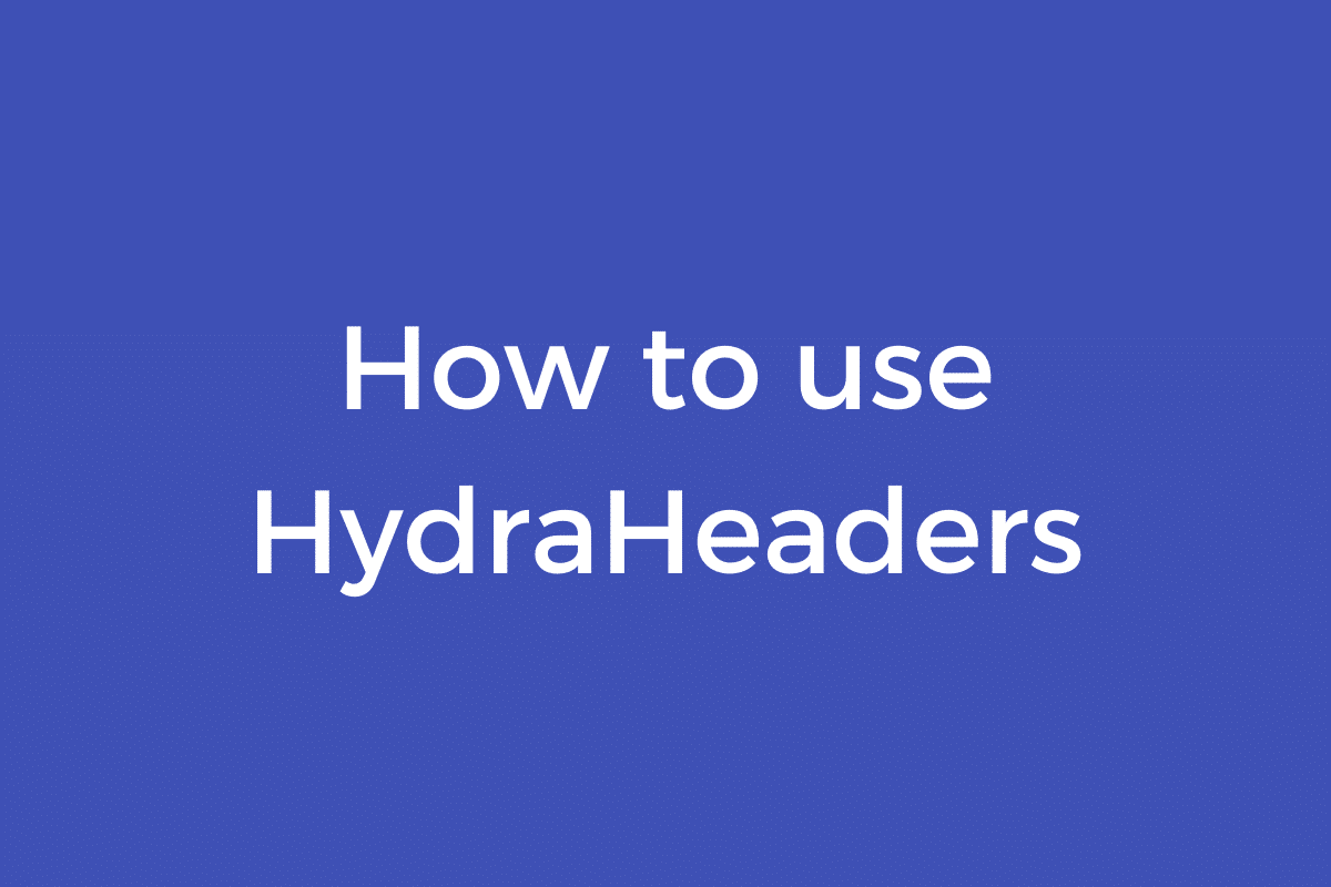 Tutorials – HydraProxy