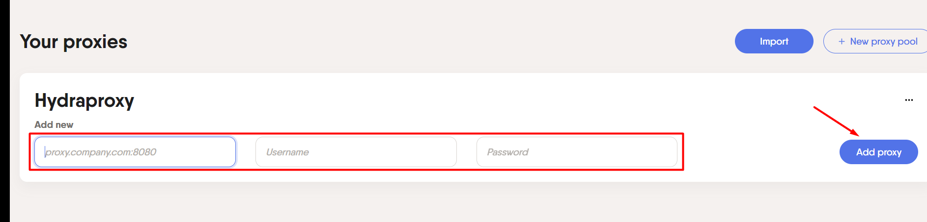 PhantomBuster Proxy Integration with Hydraproxy - HydraProxy