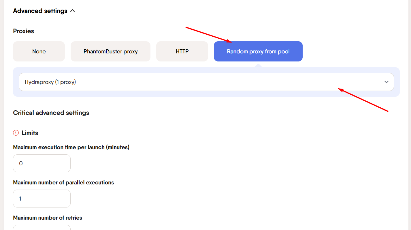PhantomBuster Proxy Integration with Hydraproxy - HydraProxy