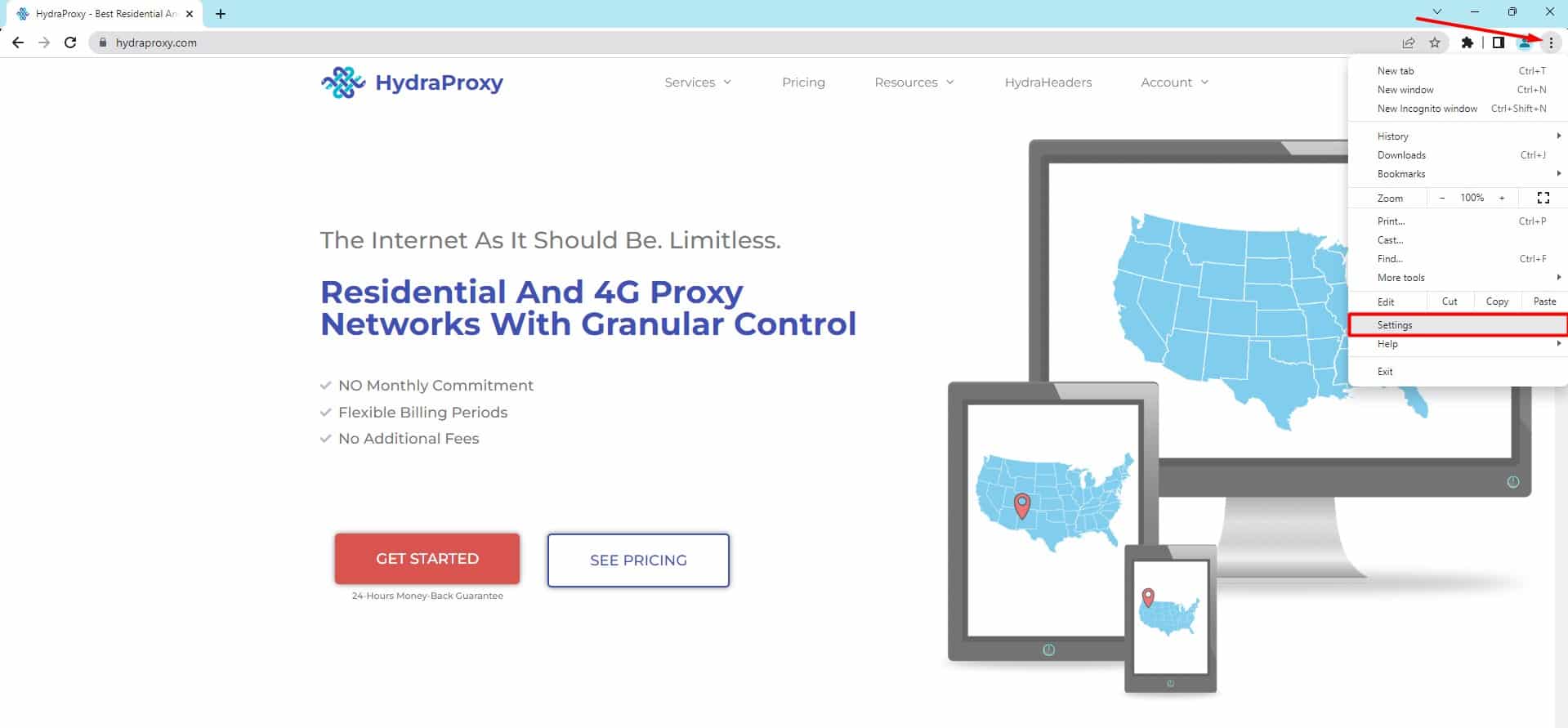 How to set up proxies in Google Chrome - HydraProxy