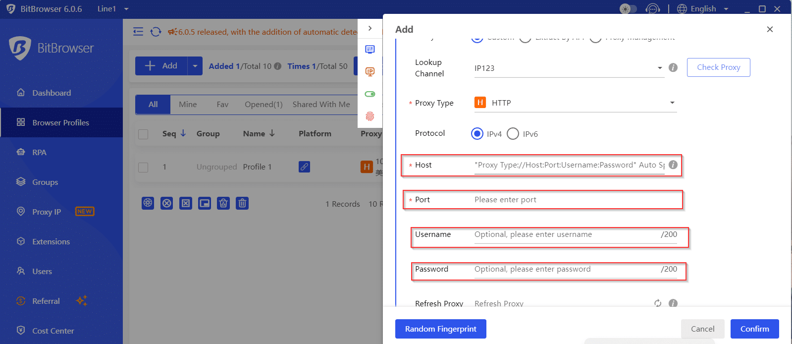 BitBrowser and HydraProxy integration - HydraProxy