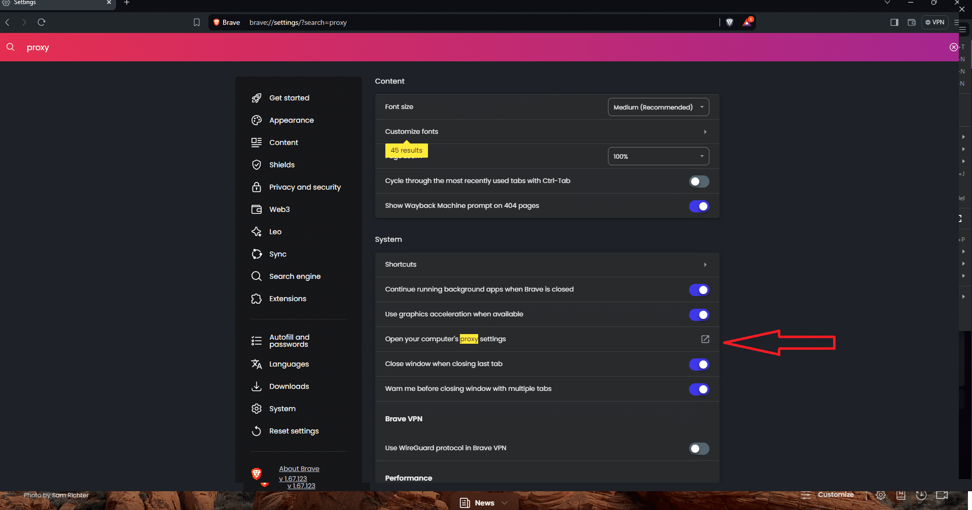 Setting up a proxy in Brave Browser - HydraProxy