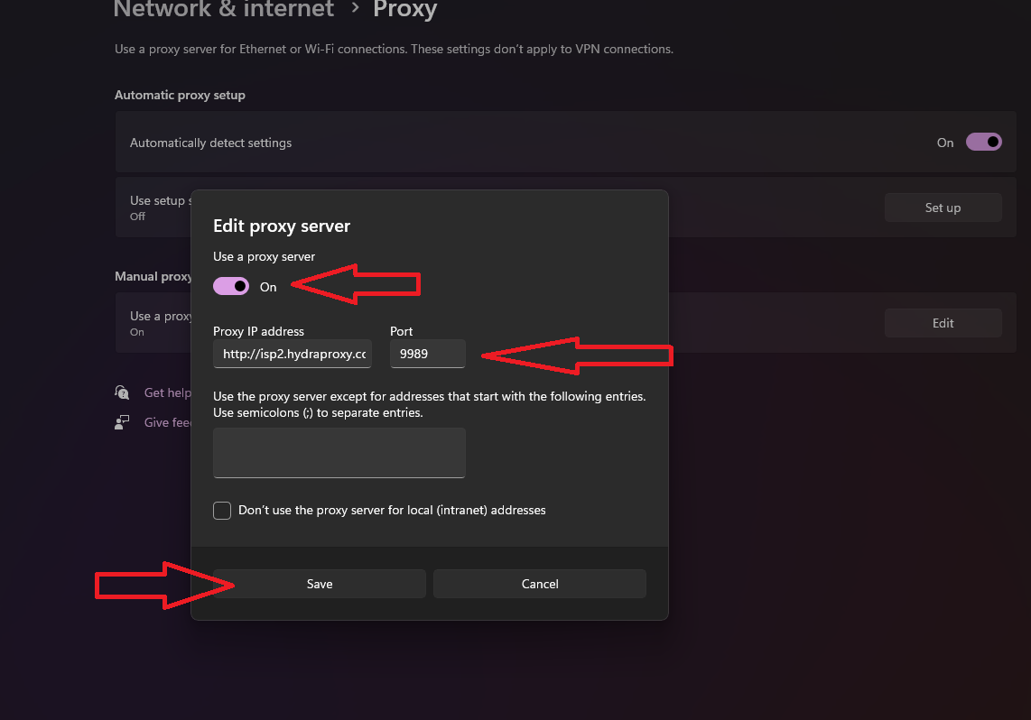 Setting up a proxy in Brave Browser - HydraProxy