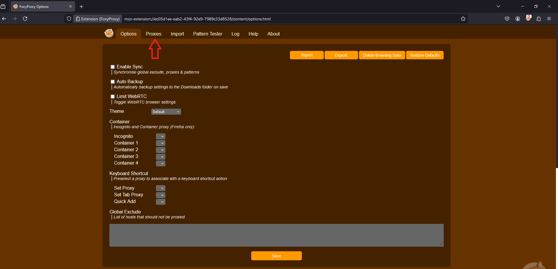 How to use FoxyProxy - HydraProxy