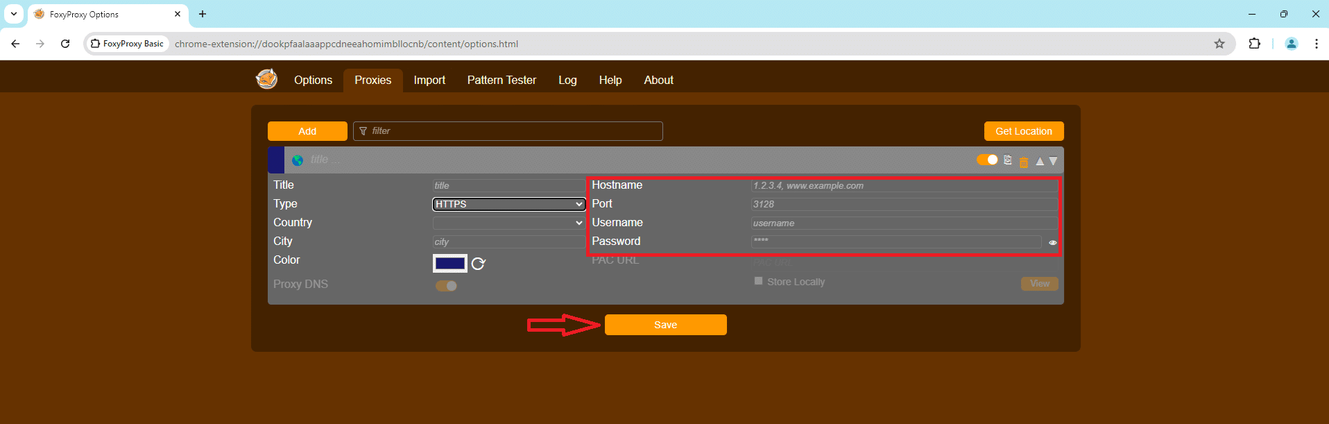 How to use FoxyProxy - HydraProxy